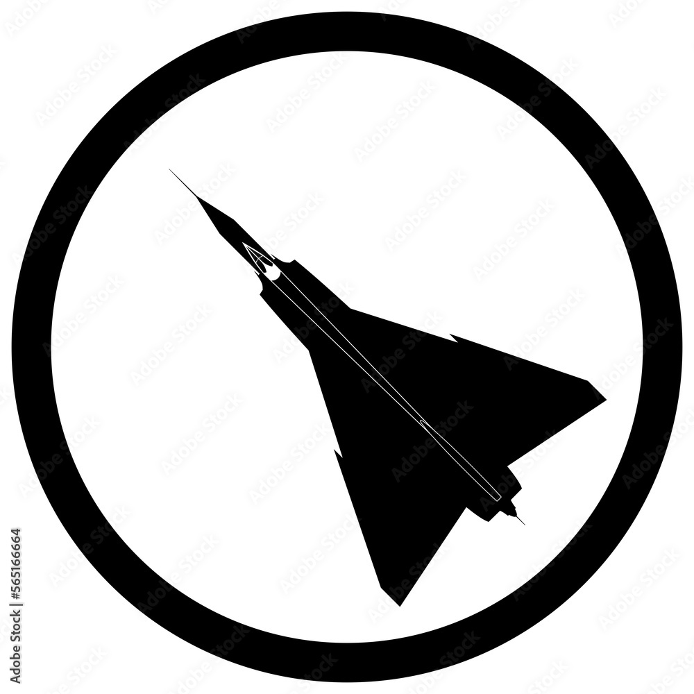 Simple illustration of fighter jet (Avro Arrow). Line art, clipart ...