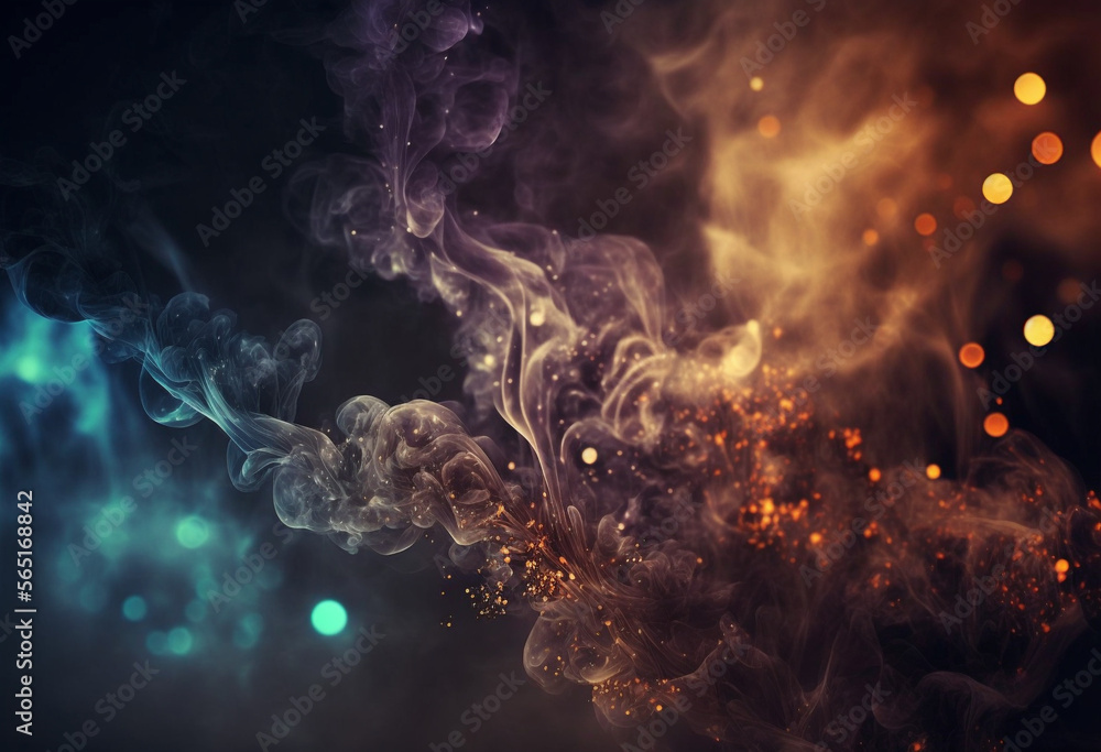 Ai-Generated Render of an Ethereal, Moody, and Colorful Smokey Glow ...