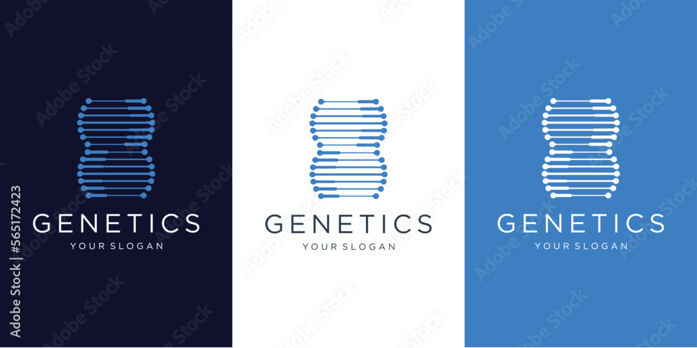Vector DNA genetic logo design. genetic DNA vector illustration concept ...