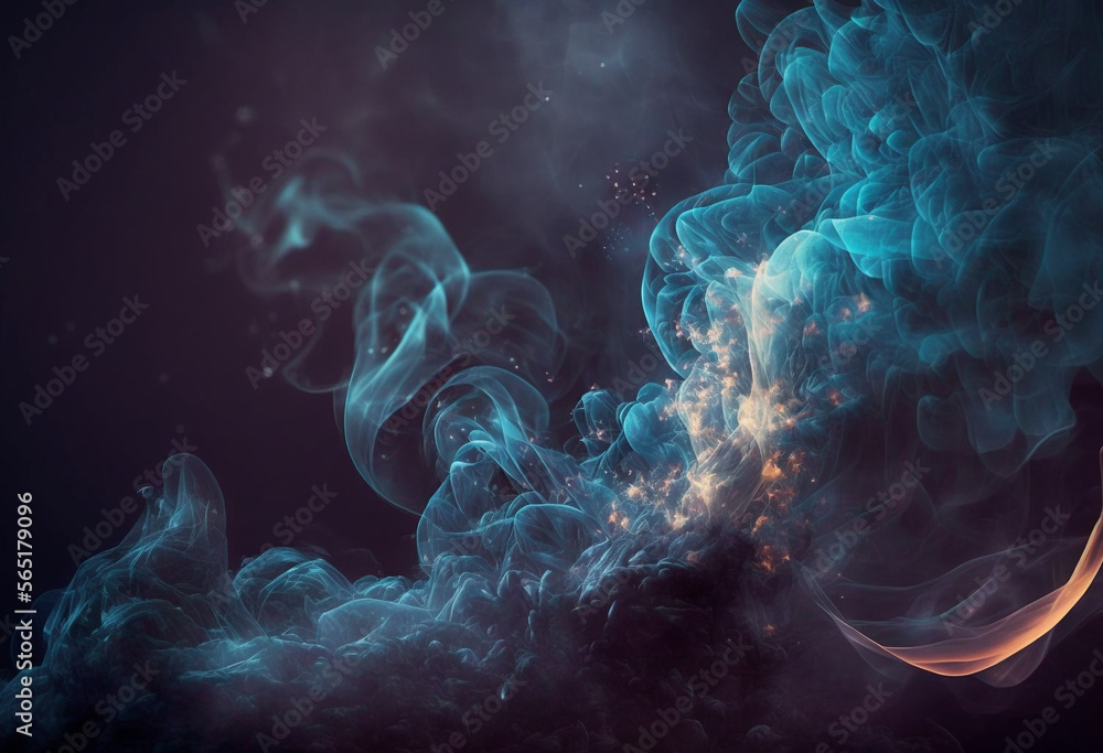 Ai-Generated Render of an Ethereal, Moody, and Colorful Smokey Glow ...
