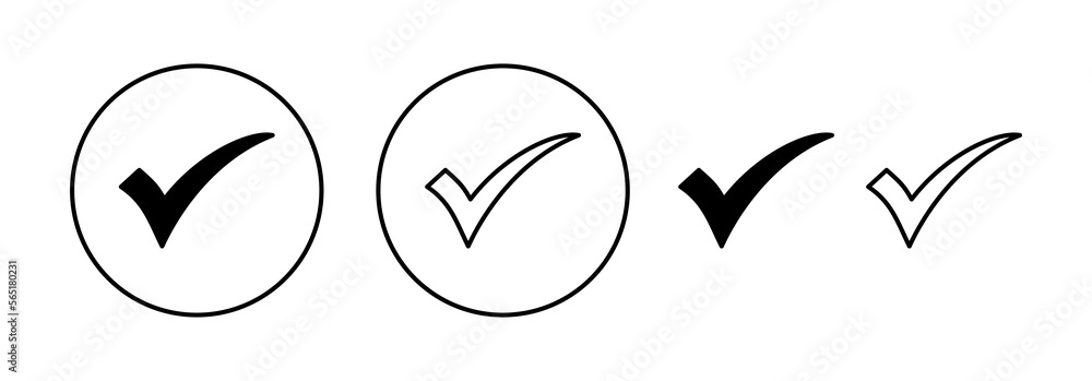 Check mark icon vector for web and mobile app. Tick mark sign and ...