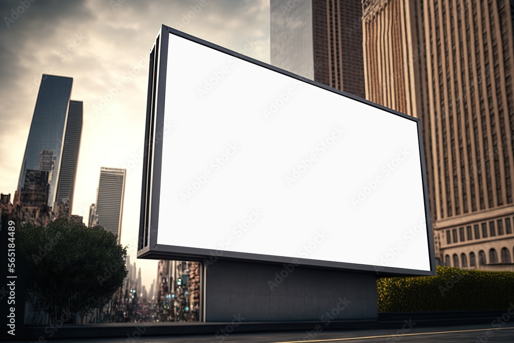 Banner billboard mockup for advertising in city useful for design ...