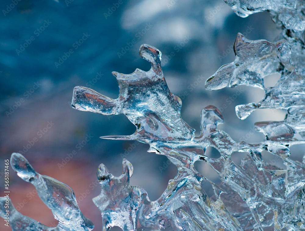 beautiful ice texture. beautiful patterns ice sculptures Stock Photo ...