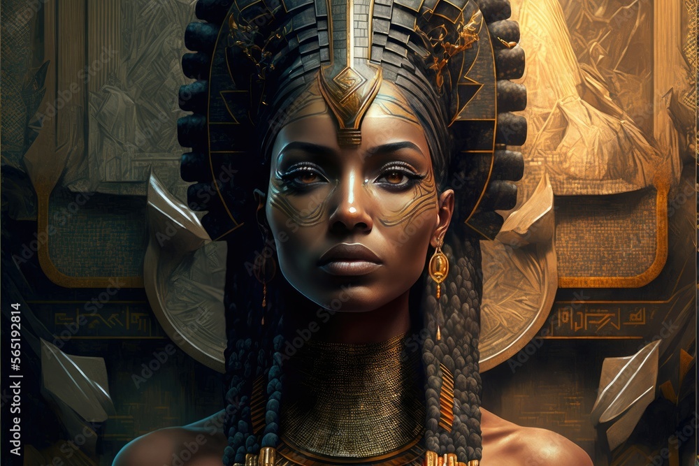 Egyptian Goddess Isis, AI Generated Image of Isis in Afrofuturistic ...