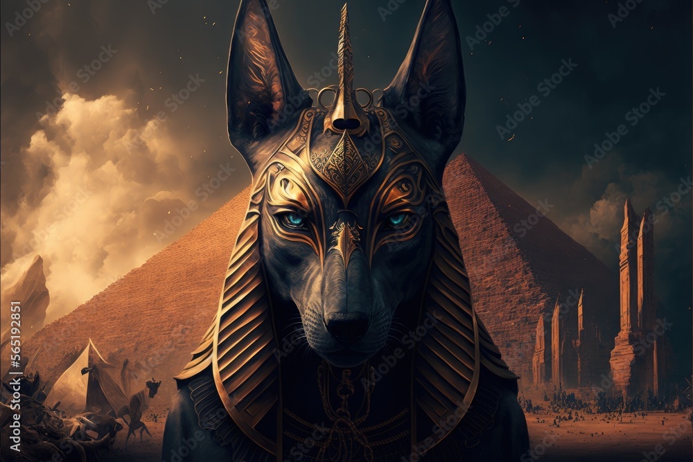 Egyptian God Anubis, AI Generated Image of Anubis, Guard of the ...