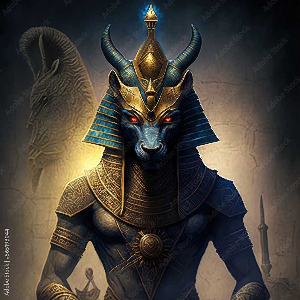 Egyption God Amun-Ra, AI Genrated Image of Egyptian God Ra Stock ...