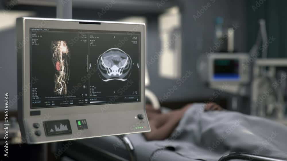 Imaging of the patients chest organs at the radiology hospital. Imaging ...