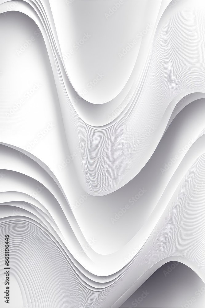white abstract gradient, wave wallpaper, free space, Made by AI ...