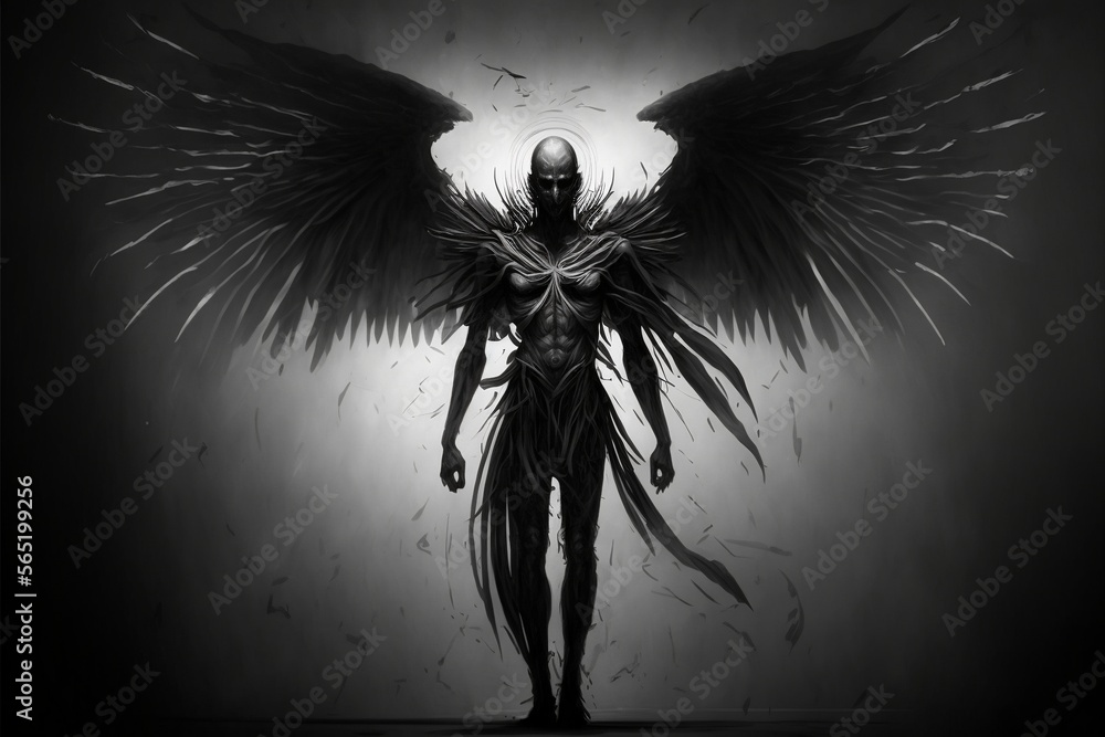 Otherworld Demon Embrace - Dark sinister otherworldly demon with an ...