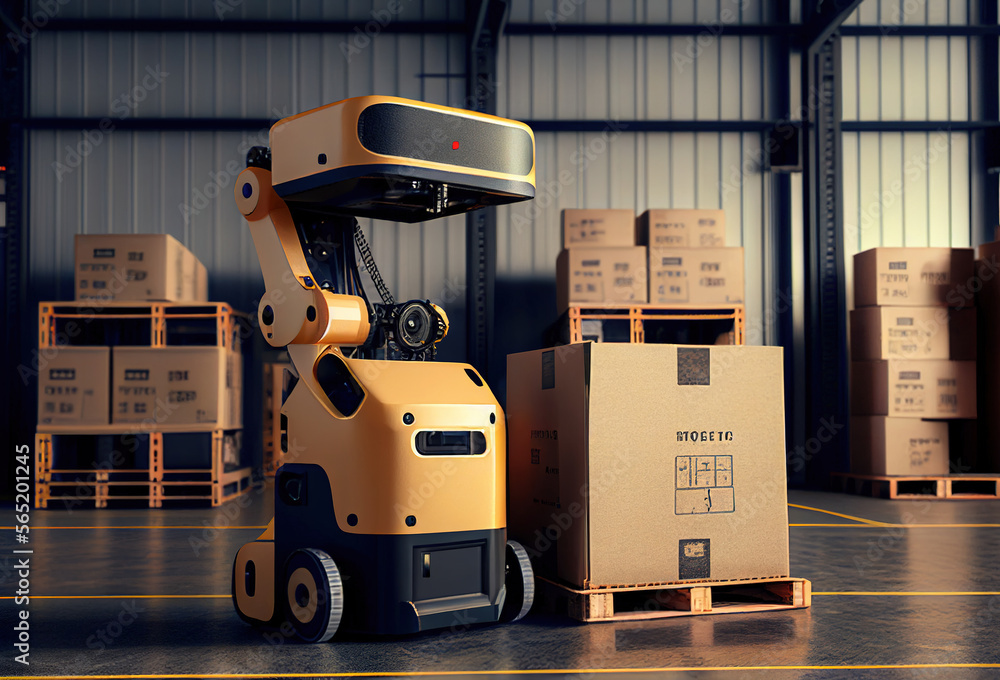 Future technology 3D concept smart warehouse technology. Automated ... Future technology 3D concept smart warehouse technology. Automated ...