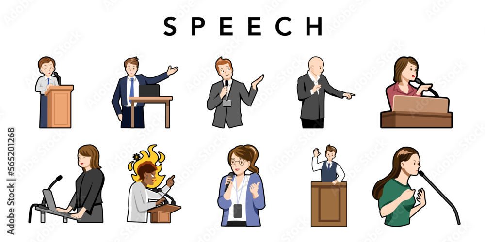 Speech vector set collection graphic clipart design Stock Vector ...