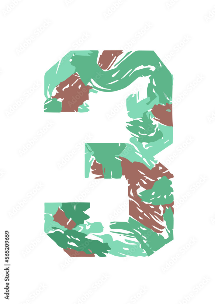 Number 3, icon, symbol, illustration, vector, three, três. number ...