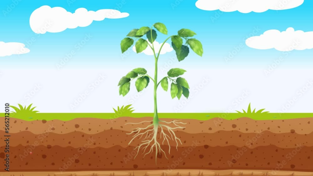 2D animation showing the internal structure of a plant Stock Video ...