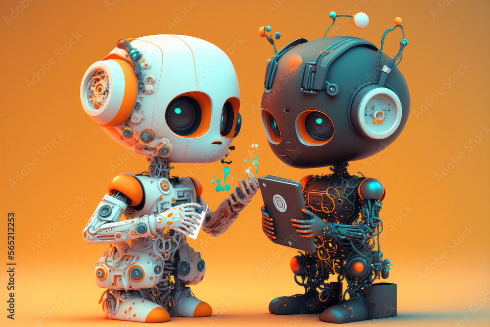 playful and cartoonish representation of ChatGPT and OpenAI as ...