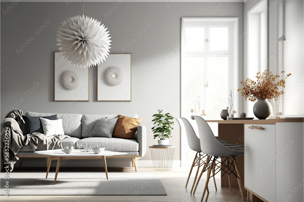 Scandinavian Interior Wall Mockup: Clean, Minimalist & Modern with ...