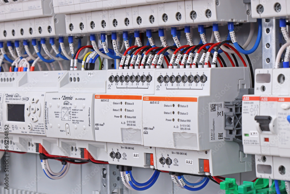 The ABB equipment control module for technical processes is installed ...