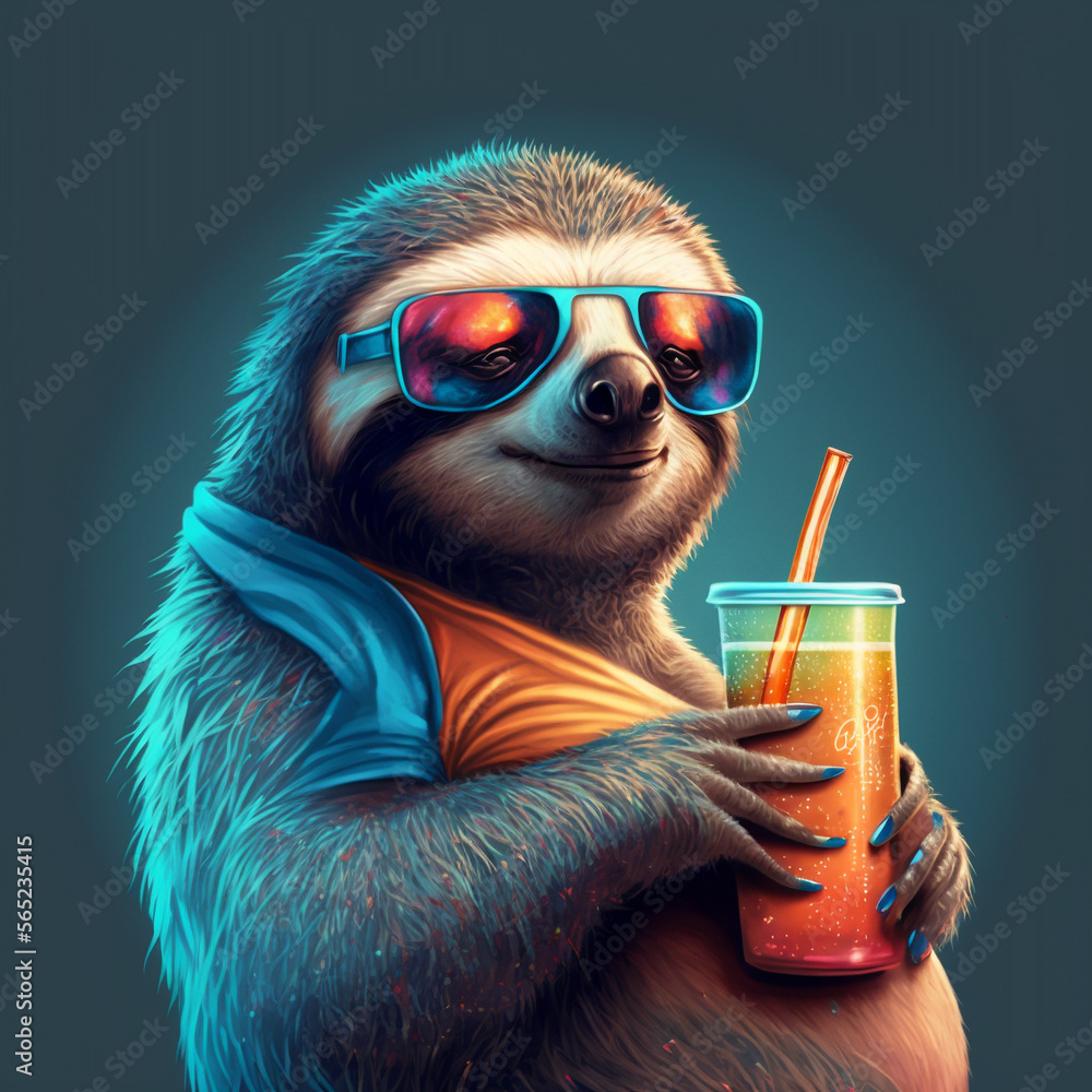 Sloth With Aviators