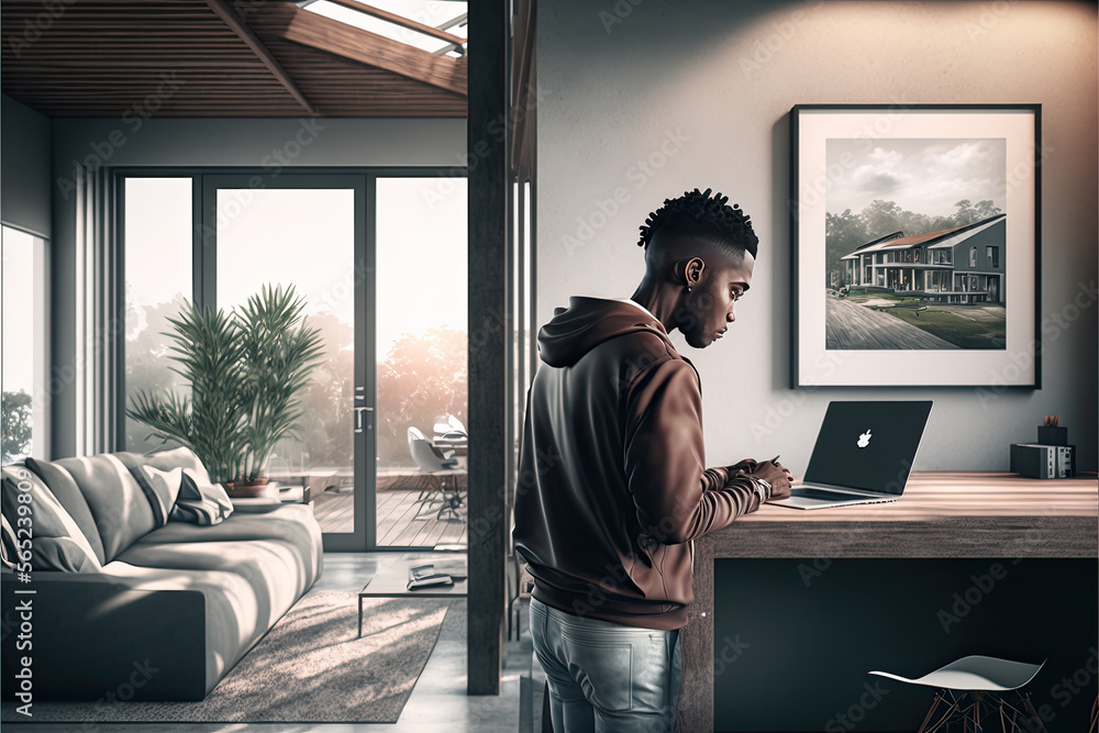 Gen X, Gen Y, Gen Z, Millenial, working, communicating, using a laptop ...