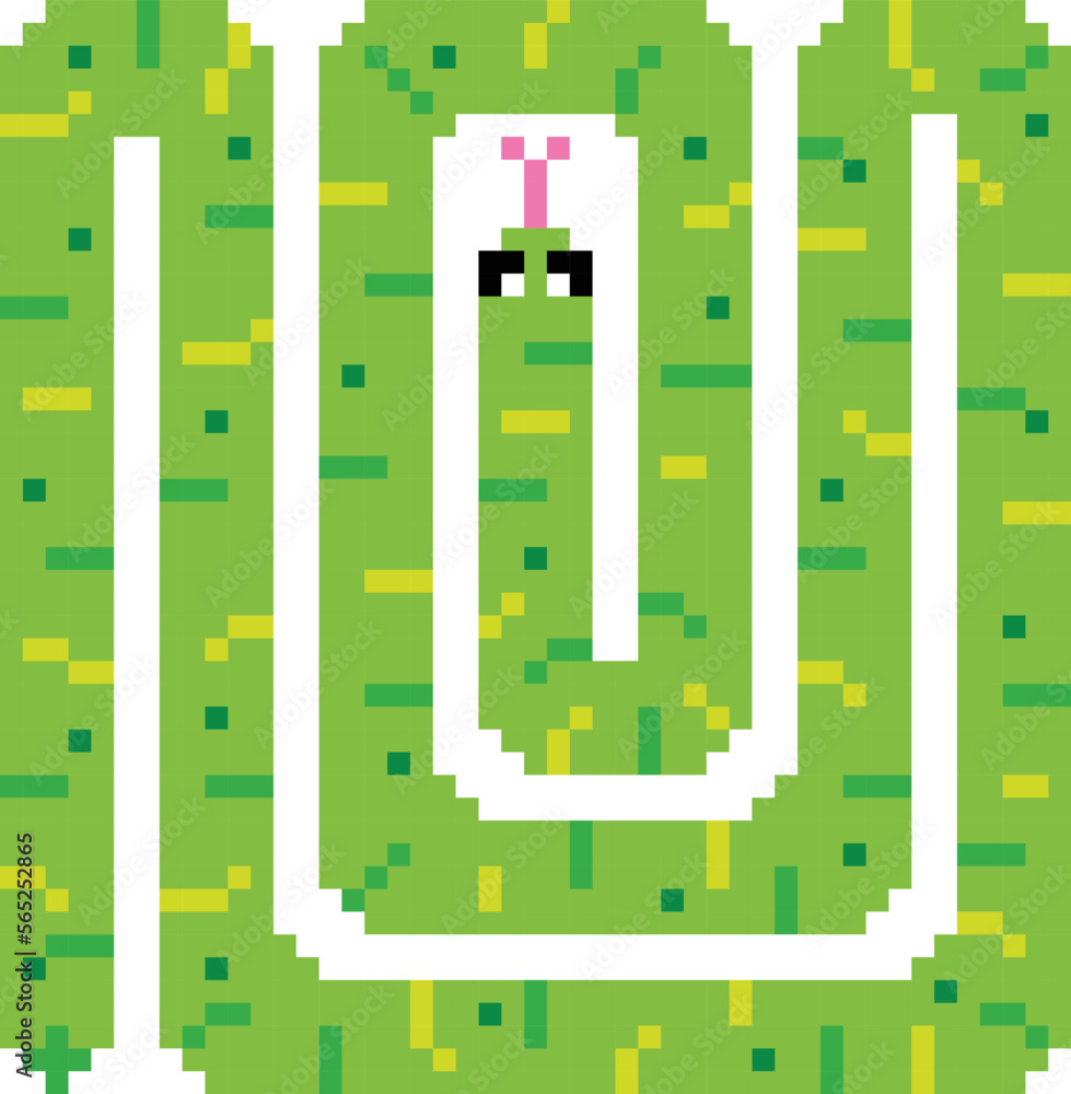 snake pixel art vector image Stock Vector | Adobe Stock