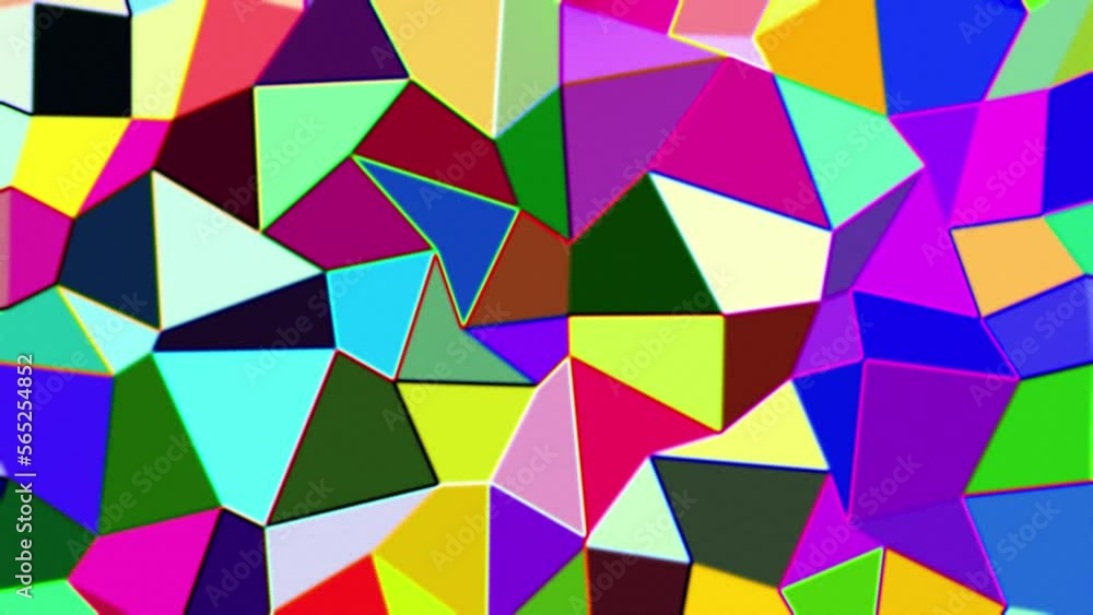 Low poly in colorful trapezium shape color transition background. 4k ...