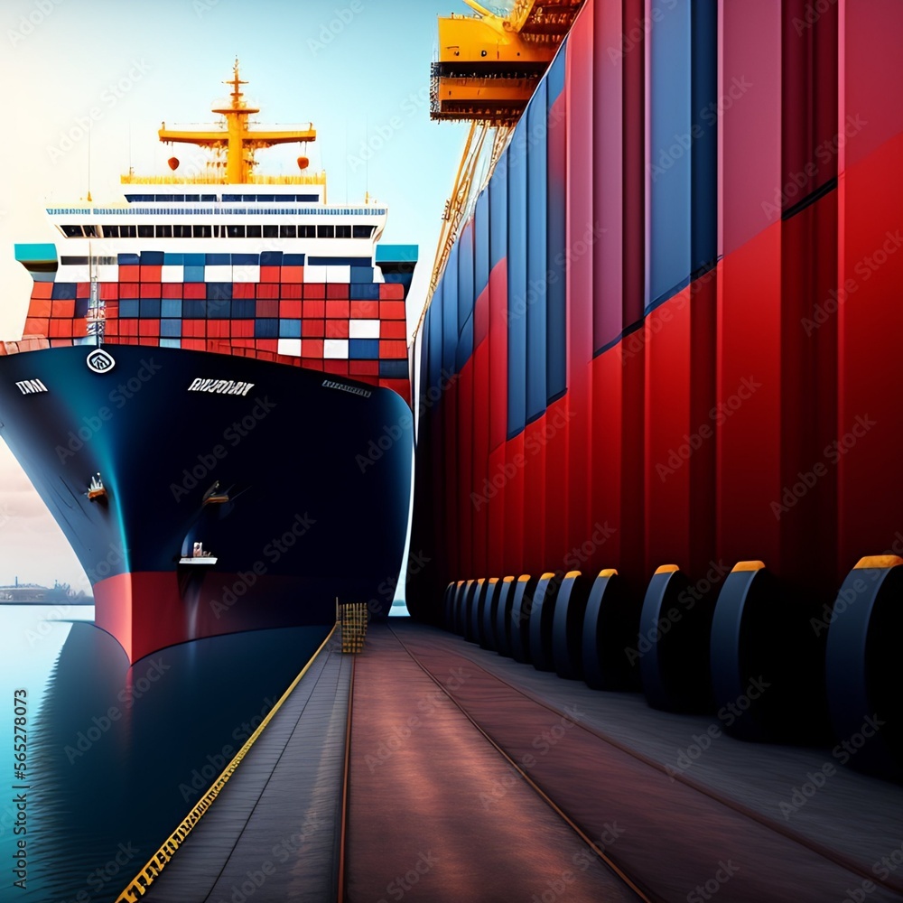 Aerial view vehicle carrier vessel loading car for shipping to ...