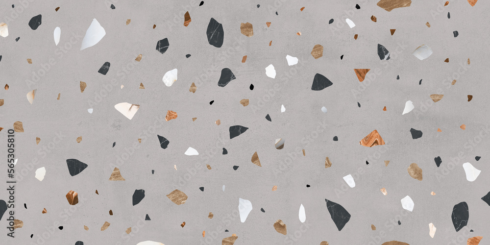 Dark terrazzo flooring seamless texture, Realistic image pattern of ...