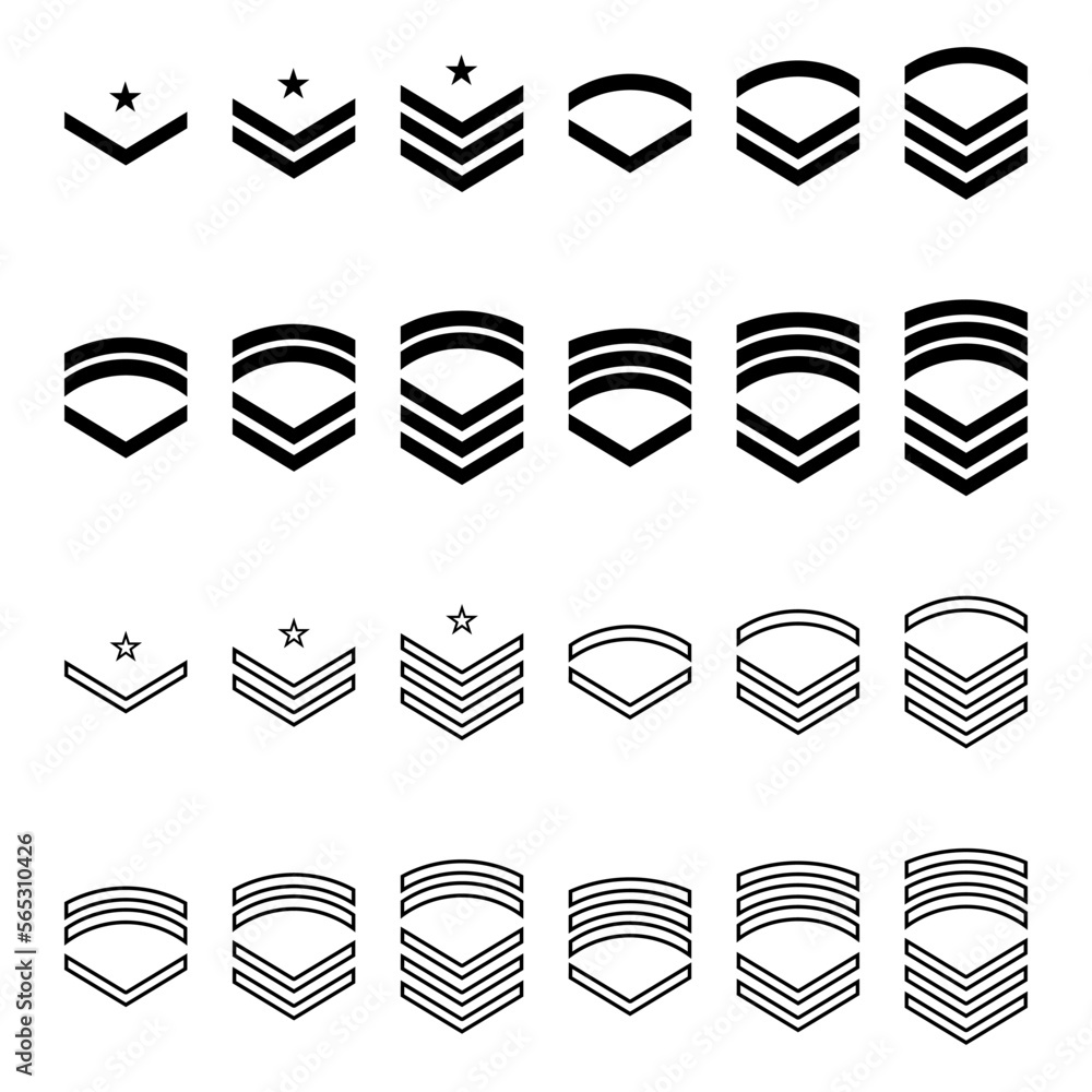 Chevron army, great design for web or app design. Badge and chevron ...