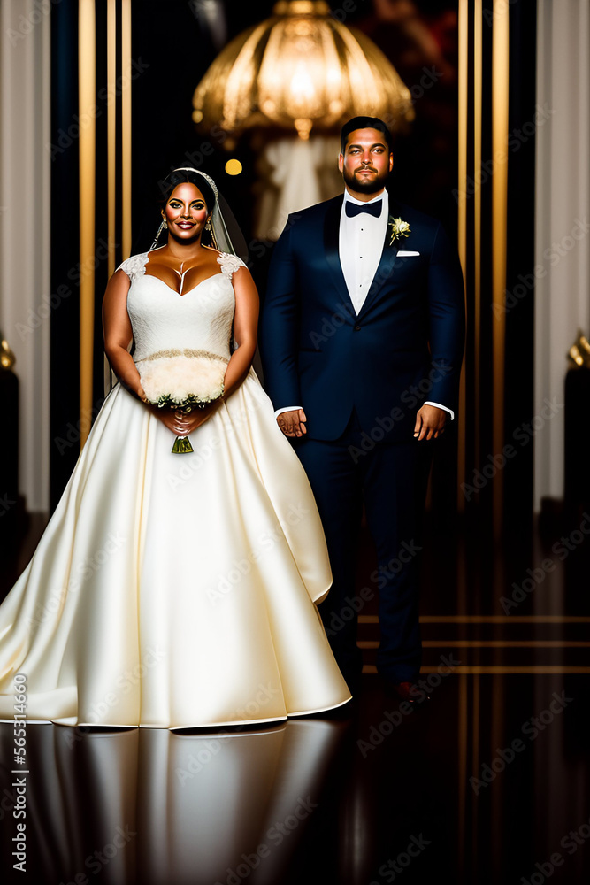 Wedding Photography: Full Body Shot of Black Bride and Groom in ...