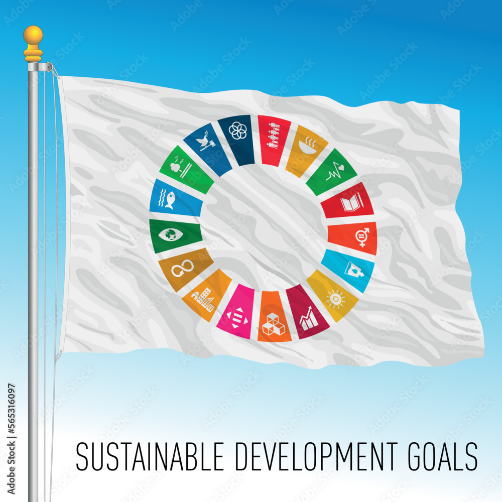 Vecteur Stock Flag of the Sustainable Development Goals international ...