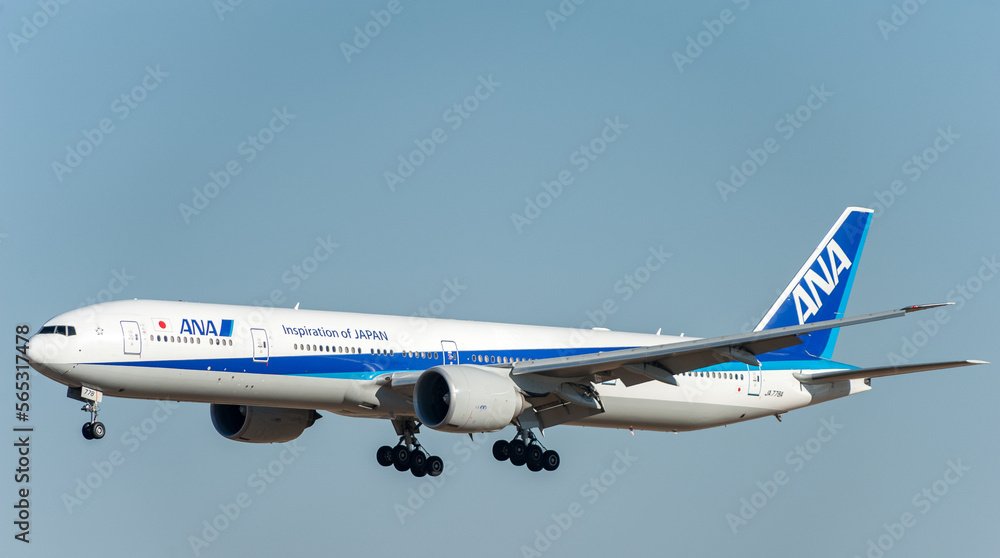 JA788A Boeing 777 All Nippon Airways Landing in International Narita ...