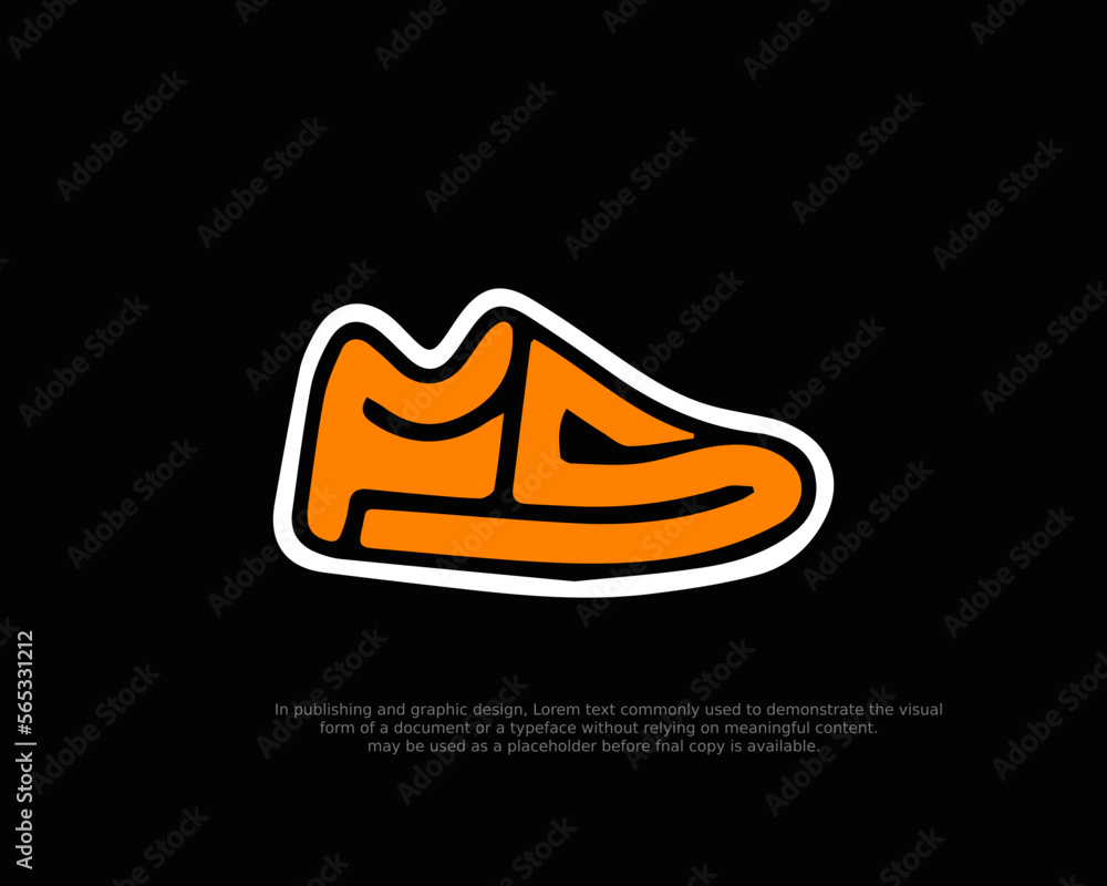 fs letter with shoes logo design,Creative wordmark logo Stock Vector ...