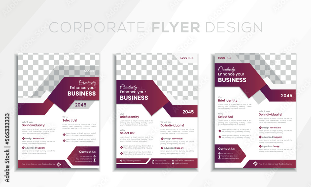 Business Brochure. Bundle Flyer Design. Leaflets a4 Template. Cover ...