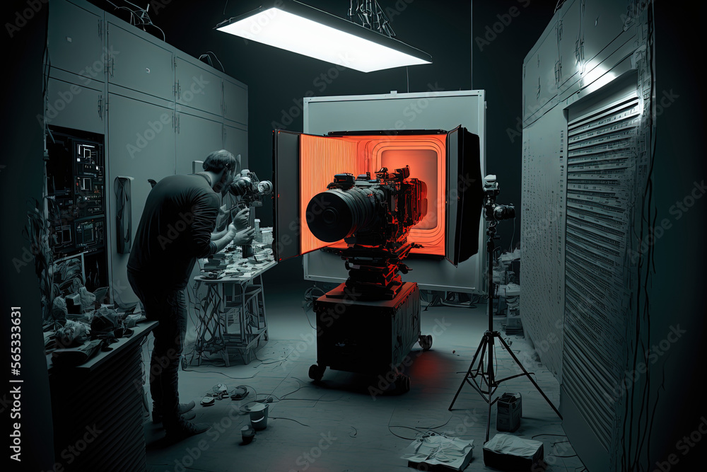 video editing studio shot, ai generated Stock Illustration | Adobe Stock