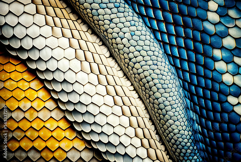 Snake Skin, Reptile, Dragon Scales Texture Background, Generative AI ...