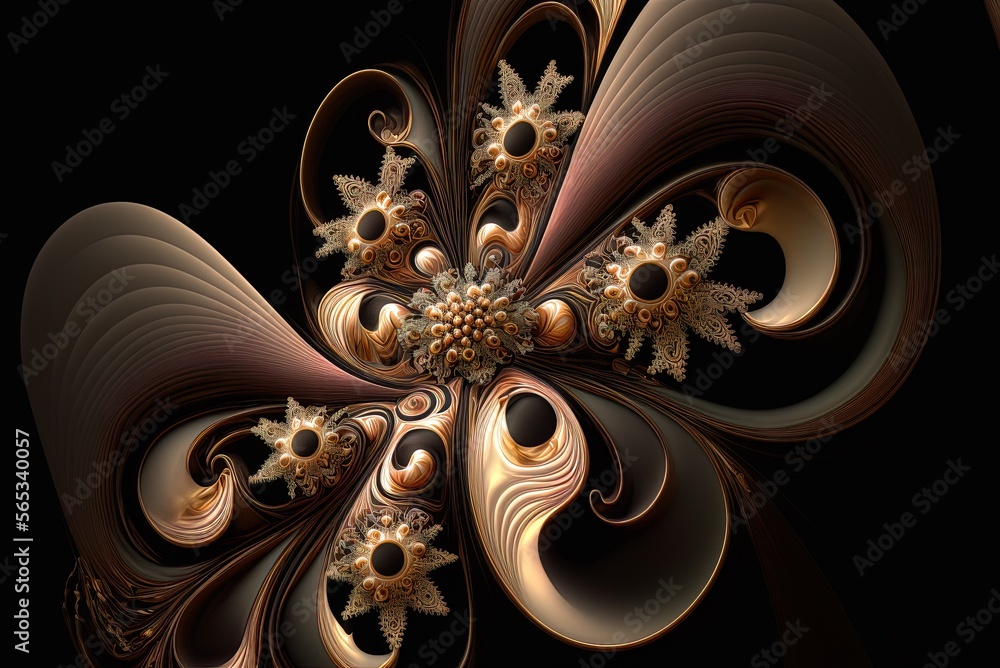 geometric abstractions and fractals. forms seen in nature that are both ...