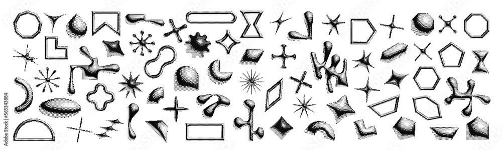 Poster Set of creative pseudo 3d shapes – Wall Art | UkPosters