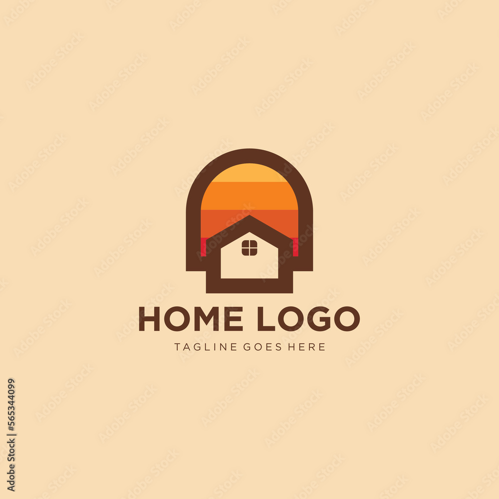 Logo design template for house rental on the lake. home logo ...