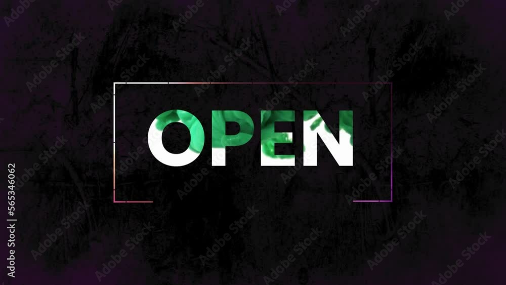 Stockvideo Open Sign Background Seamless Looping 4k animation of a open ...
