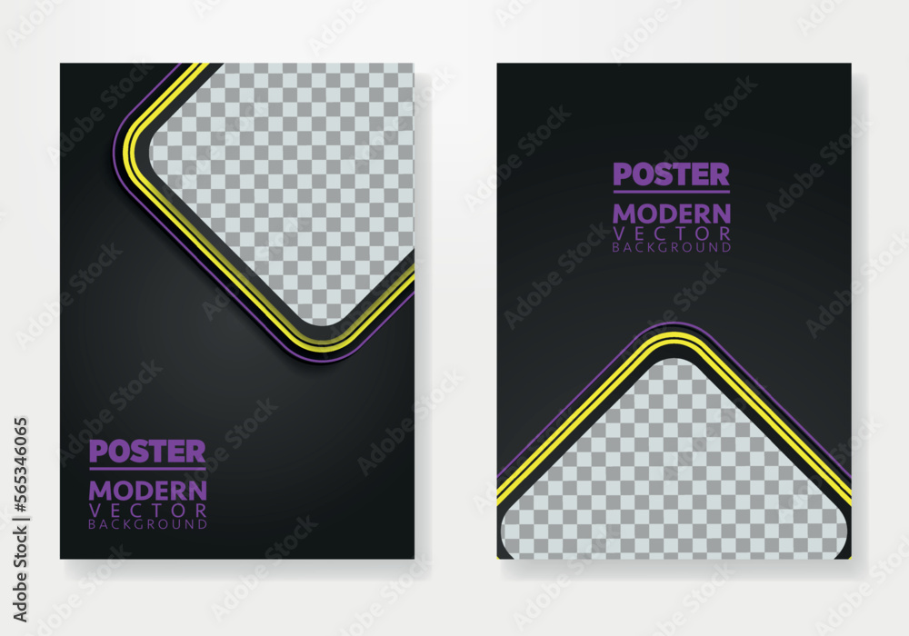 Vecteur Stock Poster layout design. Vector illustration background ...