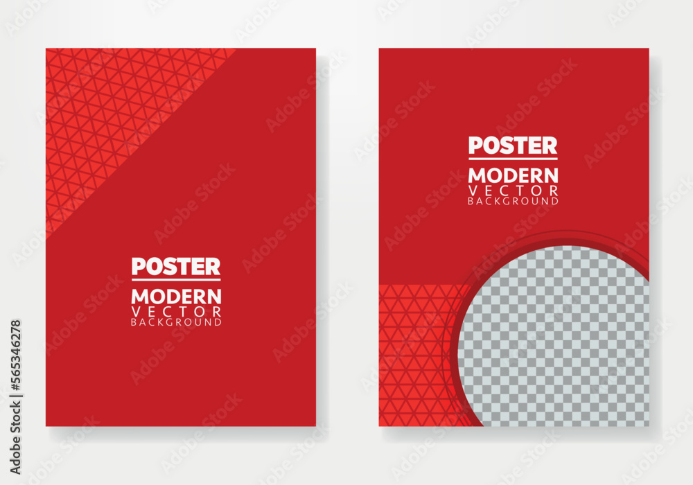 Poster layout design. Vector illustration background template front and ...