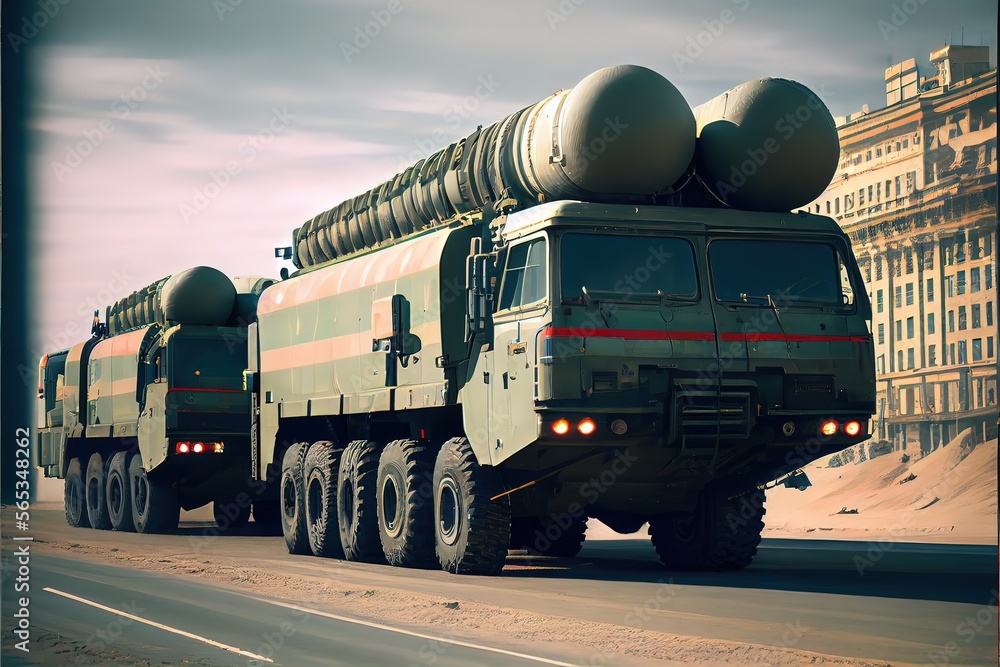 Russian missile trucks Stock Illustration | Adobe Stock