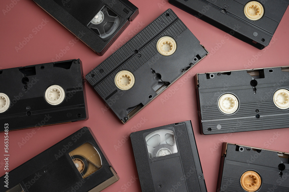 VHS Video Cassette Tapes , close up Stock Photo | Adobe Stock