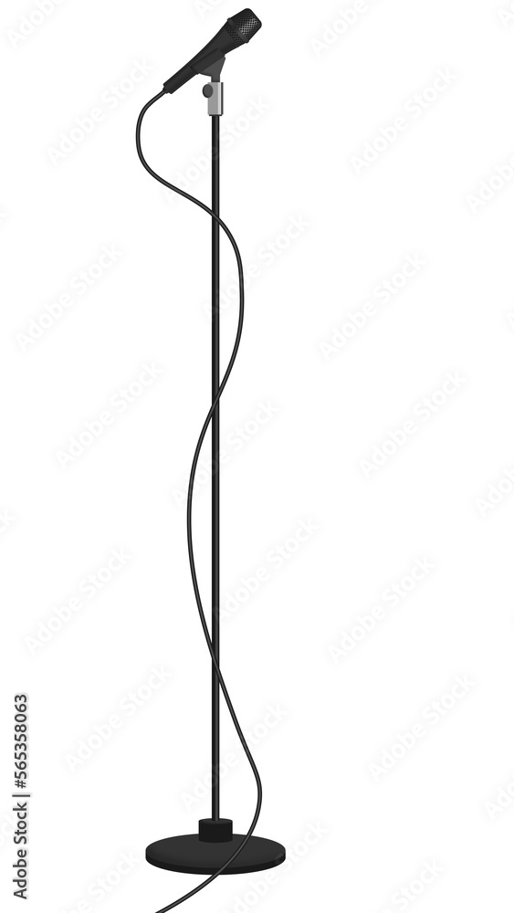 microphone with stand png Stock Illustration | Adobe Stock
