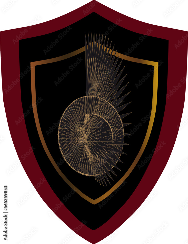 The winged sun, solar symbol, ancient Egypt. Coat of arms, emblem ...