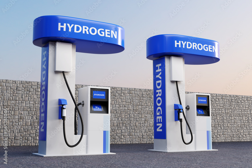 Hydrogen refueling station with dispensers for H2 vehicles ...