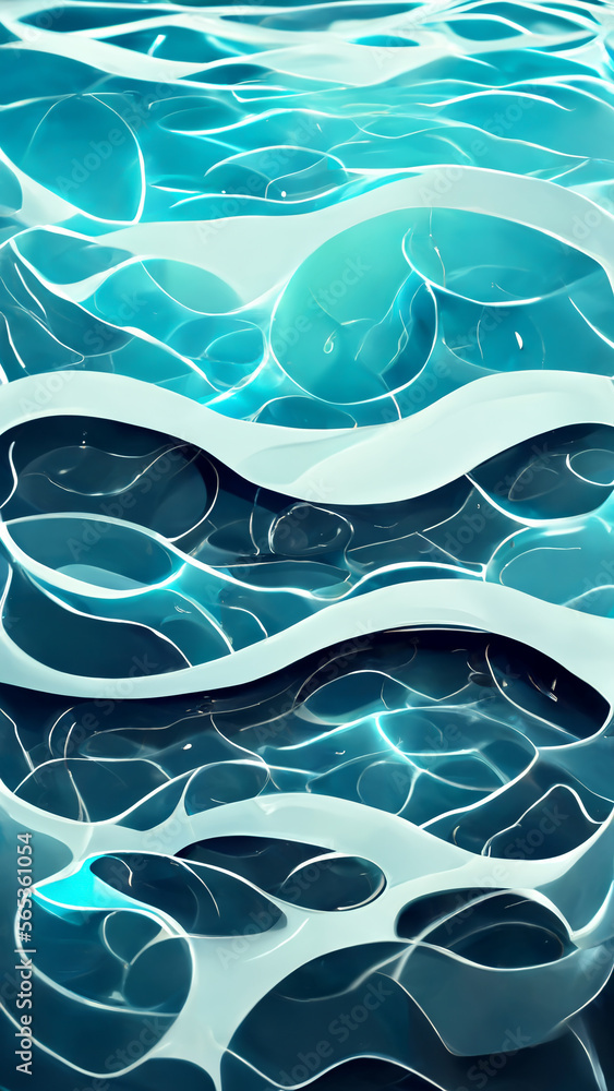 Water ripple environment particle effect map illustration Generative AI ...
