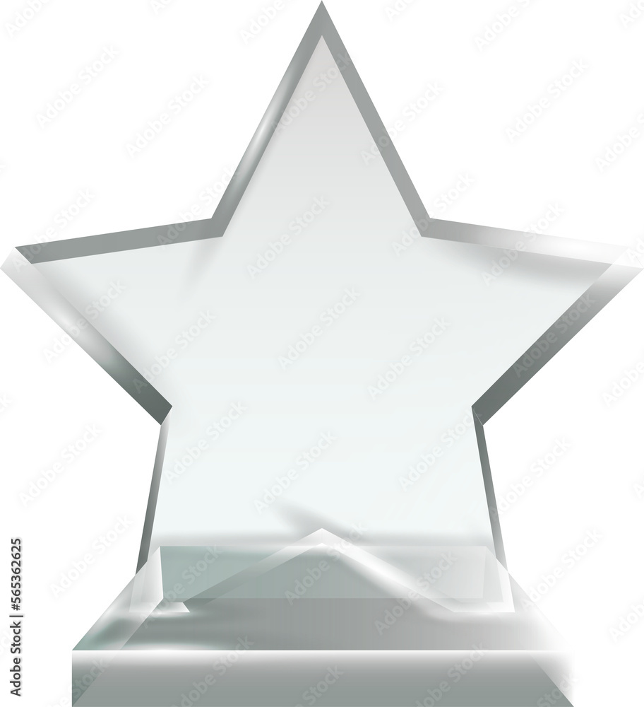 Transparent Blank Crystal Glass Trophy Award template Stock ...