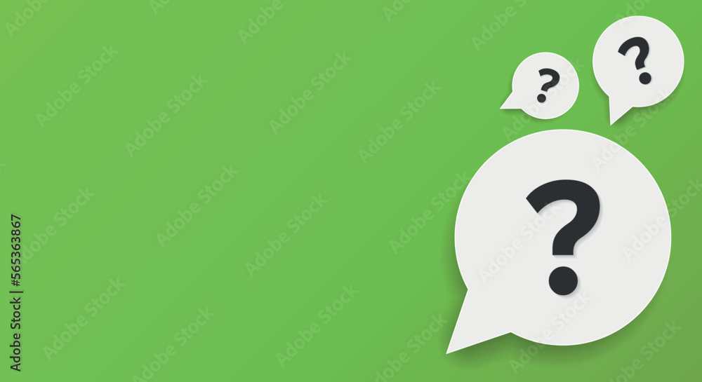 Question mark icon in flat style. Faq vector illustration on isolated ...