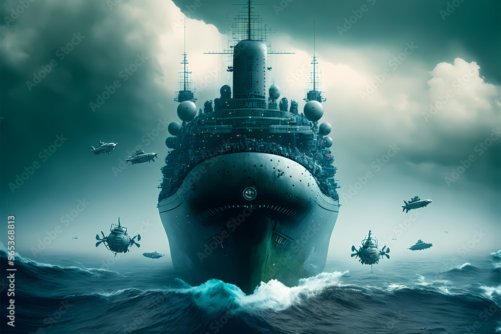 warship design for maritime security in the small strait ilustração do ...