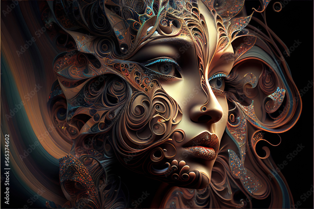 ai generated High resolution, high detail ethereal mask - the goddess ...